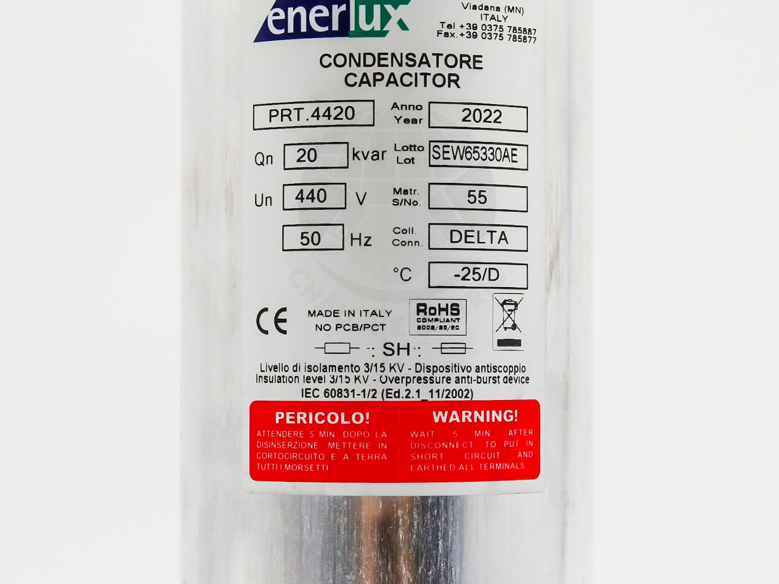 ENERLUX_TỤ BÙ KHÔ 20K-440V 1 - Điện Châu Á